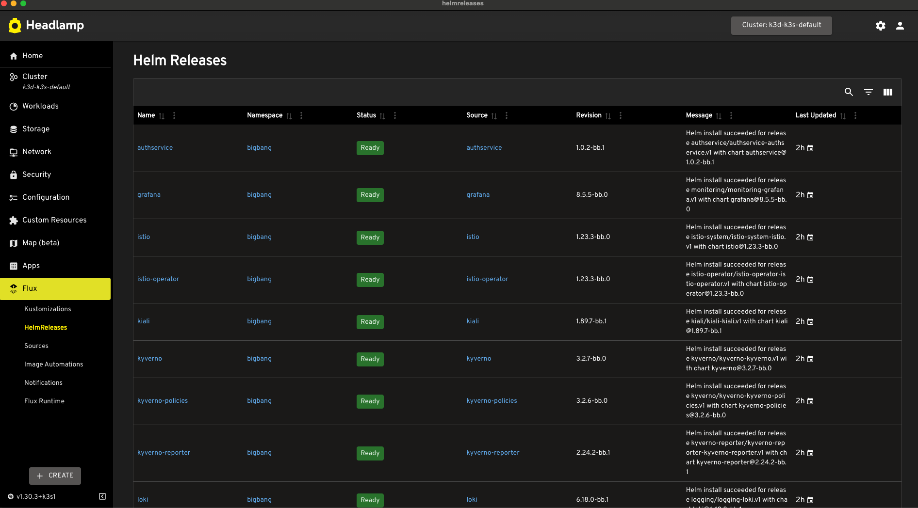 Introducing Headlamp a UI for your k8s Cluster management - Big Bang Docs
